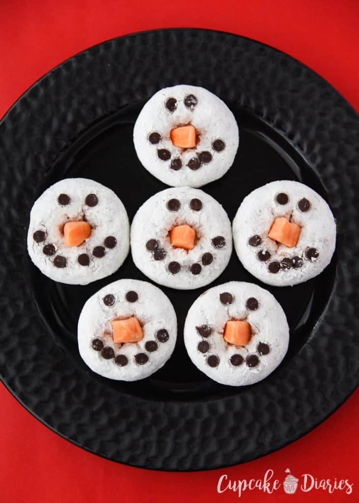 Snowman Donuts - Cupcake Diaries
