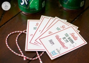 Soda Valentine with FREE Printable Tags - Cupcake Diaries