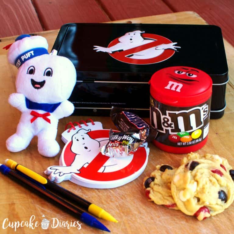 Chunky White Chocolate and M&M Ghostbusters Cookies