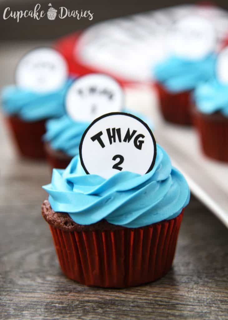 Thing One and Thing Two Cupcakes - Cupcake Diaries