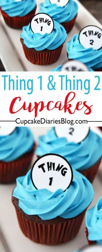 Thing One and Thing Two Cupcakes - Cupcake Diaries