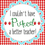 Strawberry Teacher Gift with Free Printable Tag - Cupcake Diaries