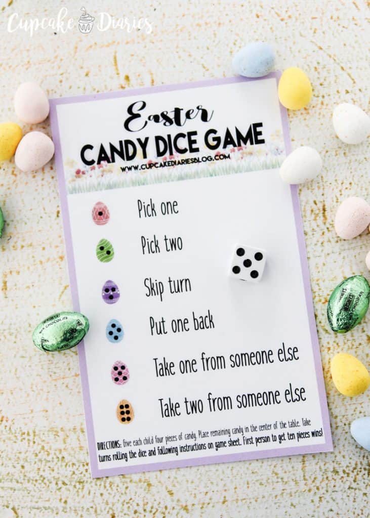 Easter Candy Dice Game