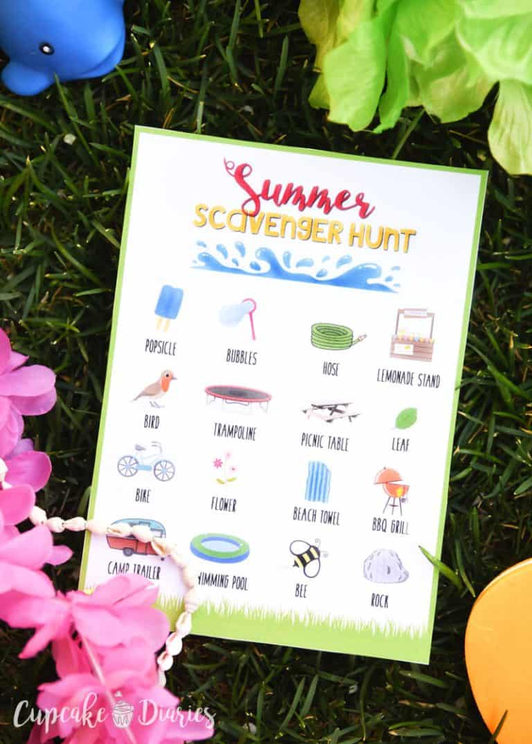 Summer Scavenger Hunt - Cupcake Diaries