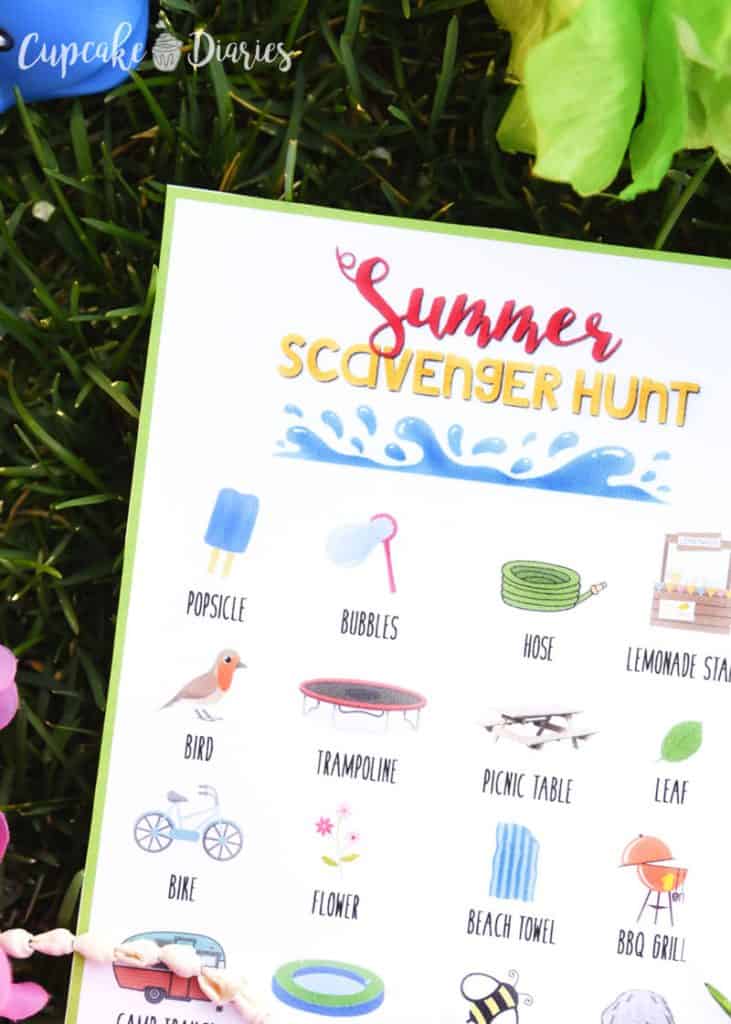 Summer Scavenger Hunt - Cupcake Diaries