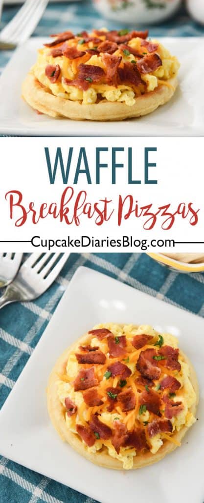 Waffle Breakfast Pizzas with Maple Butter