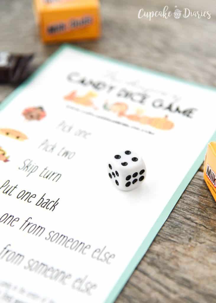 Thanksgiving Candy Dice Game – Printable Game for Kids - Cupcake Diaries