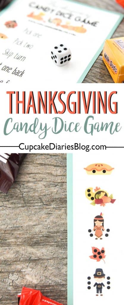 Thanksgiving Candy Dice Game – Printable Game for Kids - Cupcake Diaries