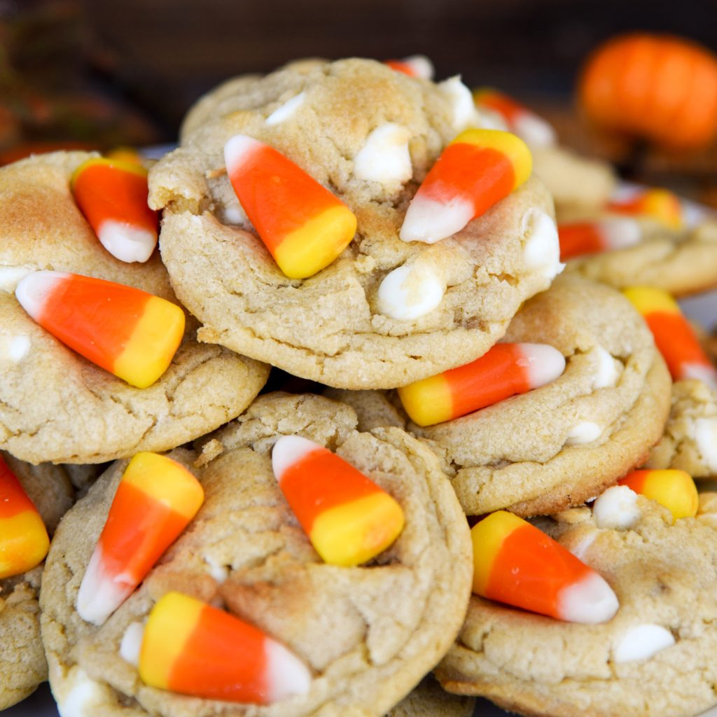 White Chocolate Candy Corn Cookies - Cupcake Diaries Recipe